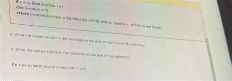 solved procedure binary search x integer a1 a2… an