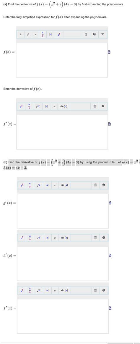 solved a find the derivative of f x x2 9 4x−3 by first