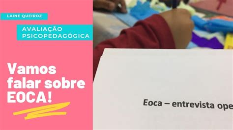Como avaliar e interpretar a EOCA Avaliação Psicopedagógica YouTube