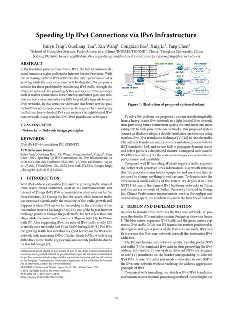 speeding up ipv4 connections via ipv6 infrastructure pdf i pv6 computer network