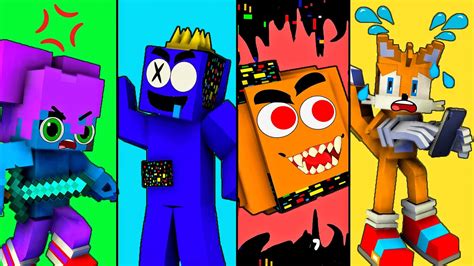 NEW FNF Corrupted SLICED COMPILATION Rainbow Friends Learning With