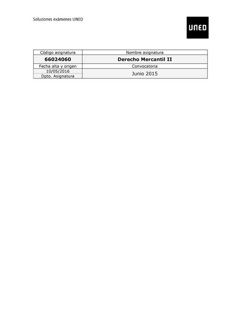 S660240600 15JO Exámenes tipo test Derecho Mercantil III CÛdigo