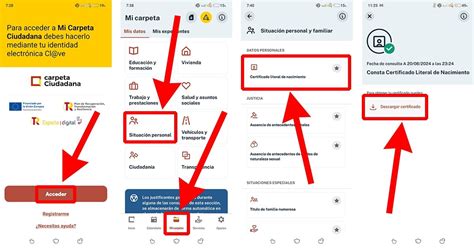 Cómo descargar el certificado de nacimiento en el móvil