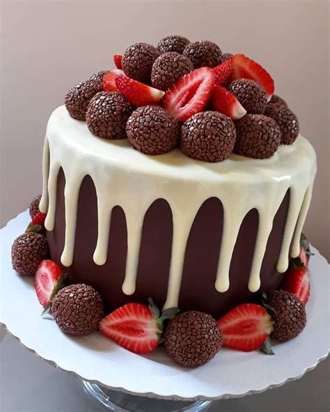 Bolo Decorado Morango 70 Ideias Deliciosas Morango