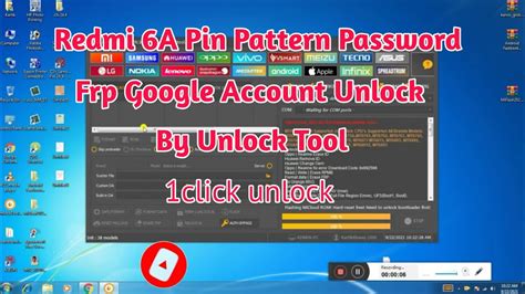 Redmi 6A Pin Pattern And Frp Unlock By Unlock Tool 2021 YouTube