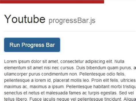 Youtube Inspired Top Loading Bar Plugin With JQuery Progressbar