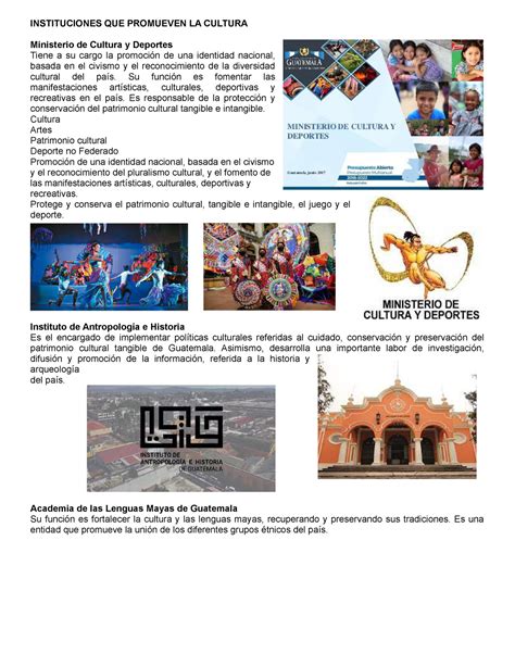 Instituciones QUE Promueven LA Cultura INSTITUCIONES QUE PROMUEVEN LA