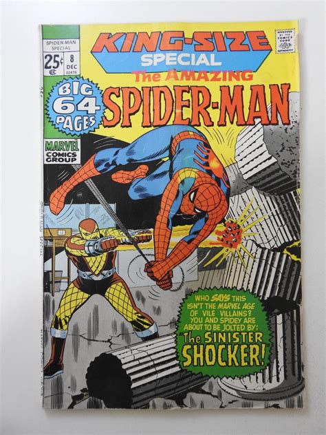 The Amazing Spider Man Annual 8 1971 VG Condition Moisture Stain