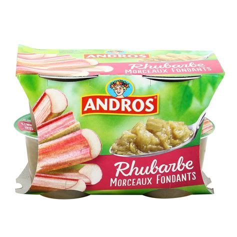 Livraison à domicile Andros Délice de rhubarbe 4x100g