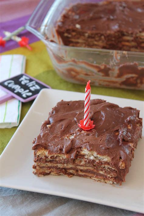 Tarta De La Abuela De Galletas Natillas Y Chocolate Sin Lactosa