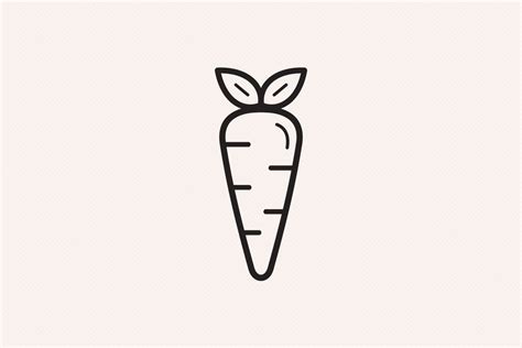 Carrot Outline Icon Graphic By Sargatal Creative Fabrica