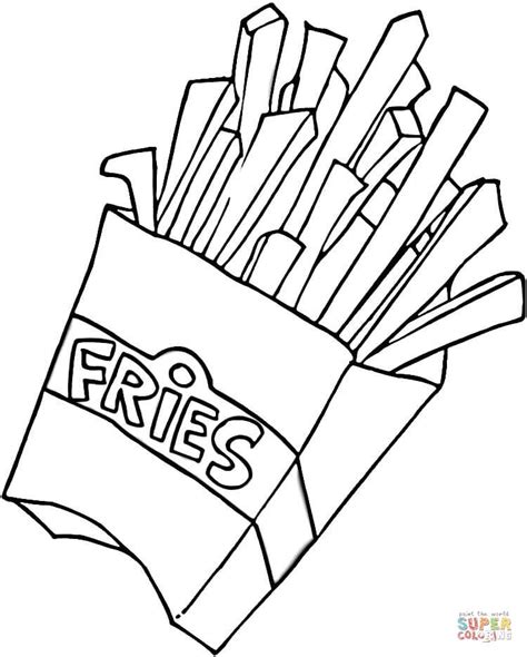 Coloriage Cornet de frites Coloriages à imprimer gratuits