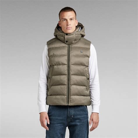 G Whistler Padded Hooded Vest ブラウン G Star RAW