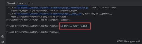AttributeError Module Numpy Has No Attribute TypeDict
