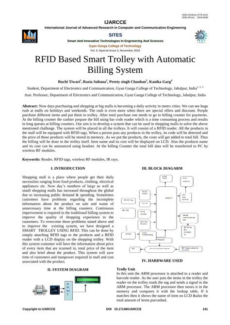 PDF RFID Based Smart Trolley With Automatic Billing System DOKUMEN TIPS
