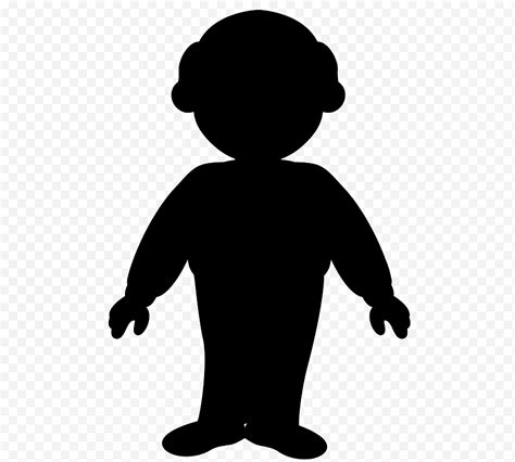 Línea Negra Silueta Masculino Humano Comportamiento Black M De