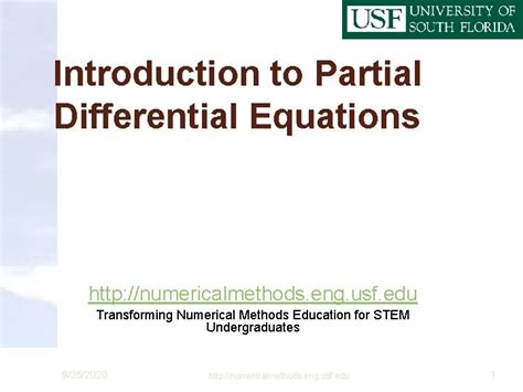 introduction to partial differential equations numericalmethods eng