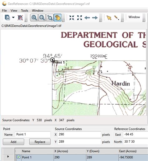 georeferencing a raster image