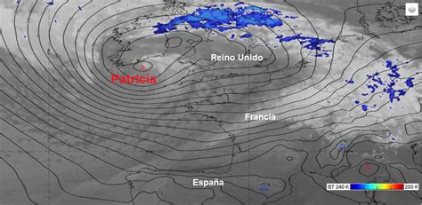 Se forma la activa y rara borrasca Patricia al norte de la Península