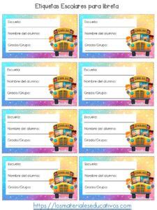 Etiquetas Escolares Para Imprimir En Pdf Los Materiales Educativos