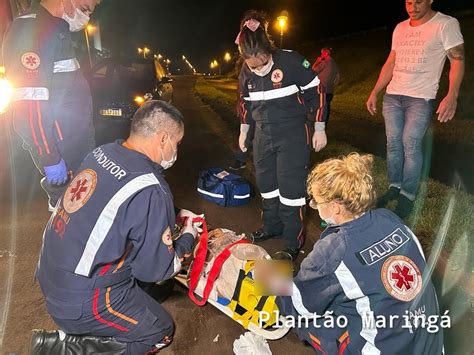 Idosa é intubada após ser atropelada por carro Plantão Maringá