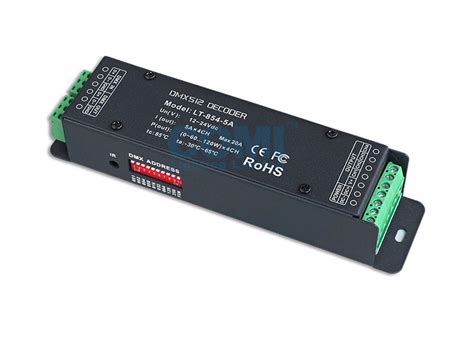 12 24V 20A CV RGBW DMX Decoder With Green Terminal DMX512 Socket 4
