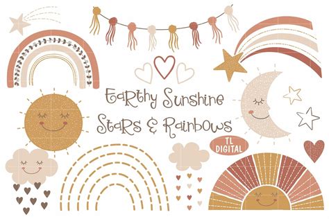 Rainbows And Sunshine Clipart Image