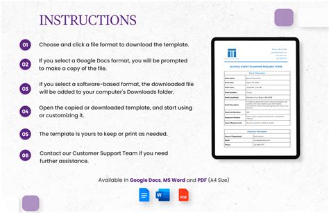 School Event Planning Request Form Template In Word PDF Google Docs