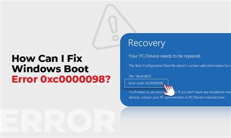 SOLVED How To Fix Boot Error Code 0xc0000098 WindowsC
