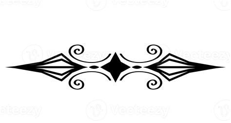 Black Text Divider Abstract Ornamental Text Divider PNG With
