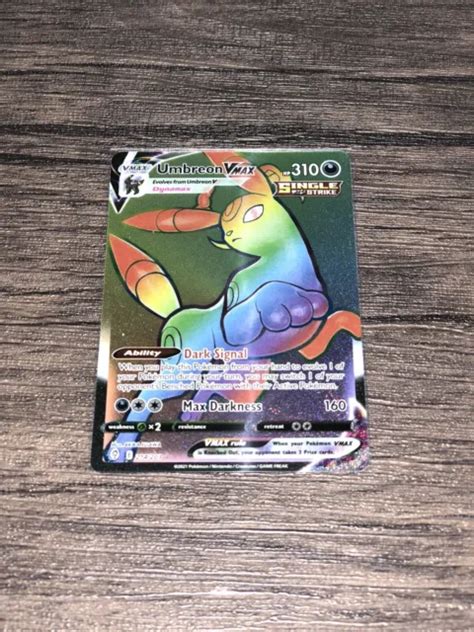UMBREON VMAX 214 203 Regenbogengeheimnis seltene Pokémon sich
