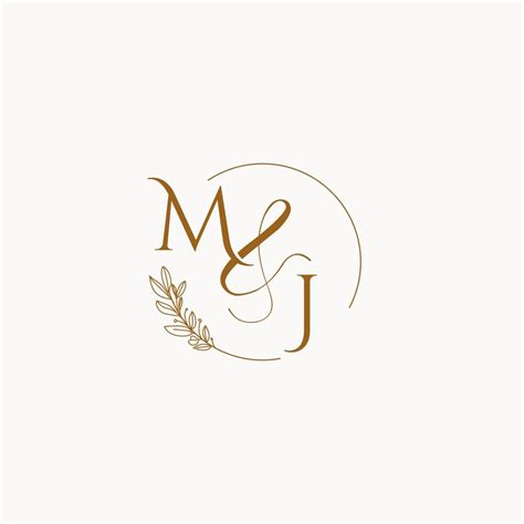 MJ Initial Wedding Monogram Logo 10256132 Vector Art At Vecteezy