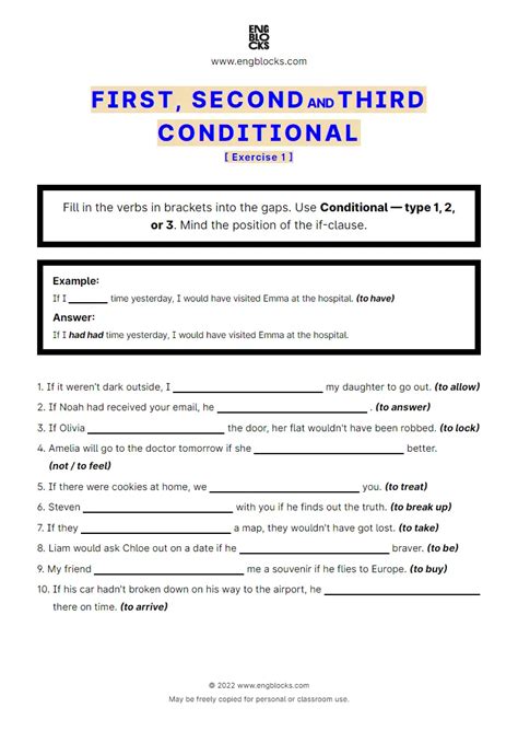 If Or When Exercise Esl Worksheets