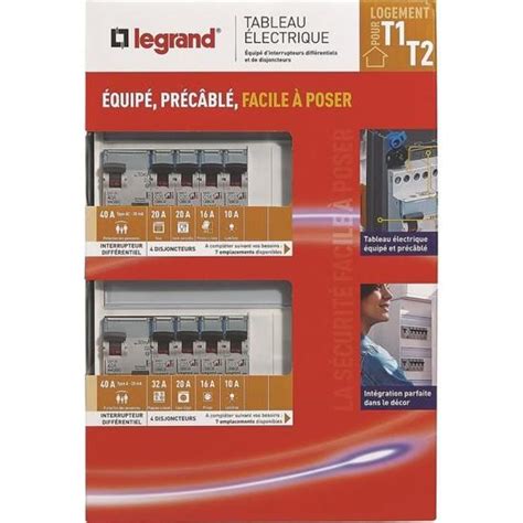 Legrand tableau électrique équipé précâblé spécial pour extension cuis