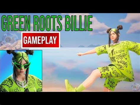 New Green Roots Billie Skin Gameplay Billie Eilish Fortnite Battle