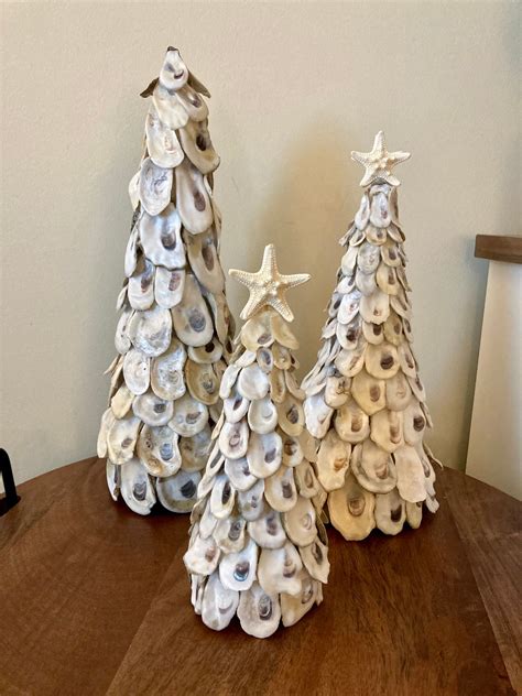 Beautiful Oyster Shell Christmas Tree Coastal Christmas Etsy