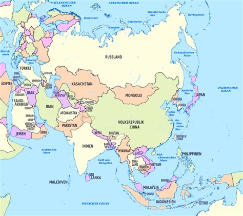 Karte Der Berge Asiens