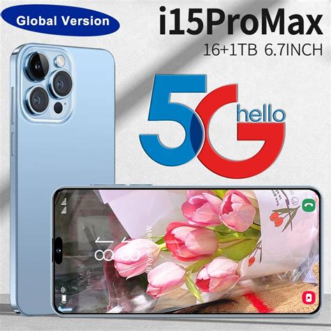 Brand New I15 Pro Max Smartphone 6 7 Inch Full Screen Face ID 16GB 1TB