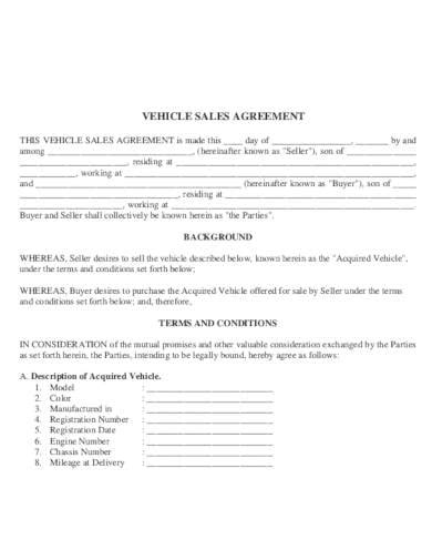 6 Car Sale Agreement Templates In PDF Word Pages Google Docs