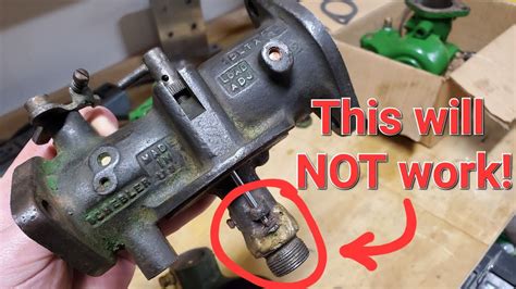 John Deere B Carburetor Repair Fail Youtube