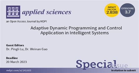 applied sciences special issue adaptive dynamic programming and control application in