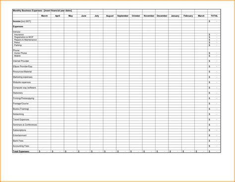 Small Business Expense Spreadsheet Db Excel