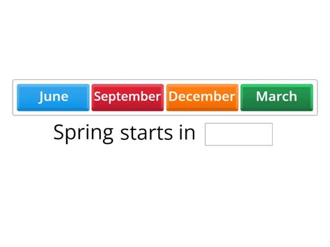 When Do The Seasons Start Missing Word