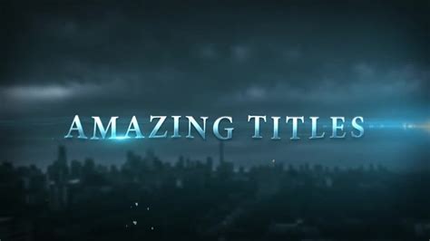 Epic Cinematic Trailer Titles After Effects Templates YouTube