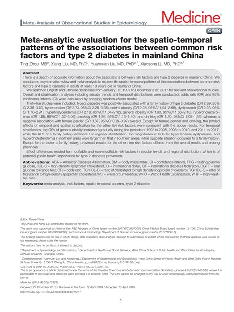 pdf meta analytic evaluation for the spatio temporal patterns of the associations between