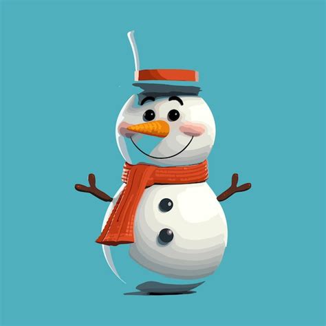 Mu Eco De Nieve De Dibujos Animados Vectoriales Vector Premium