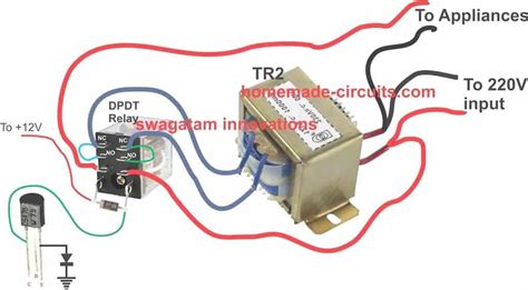 3 Relay Voltage Stabilizer Circuit Diagram