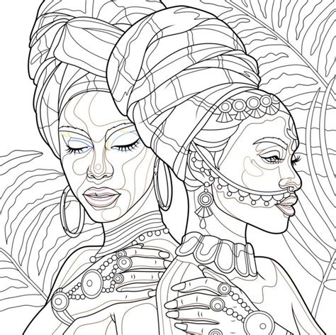 African Crafts African Art African Women Adult Coloring Pages