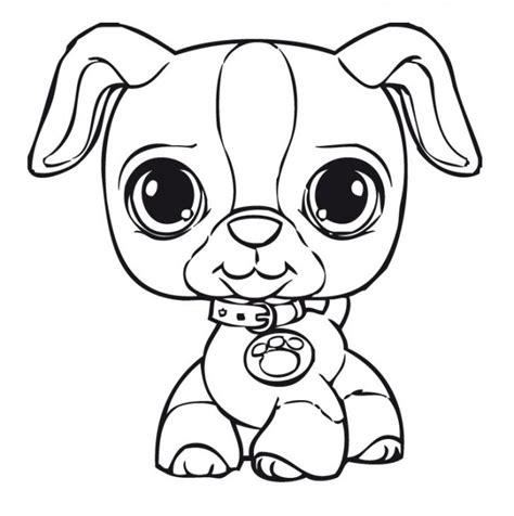 Coloriage Chien trop mignon dessin gratuit à imprimer