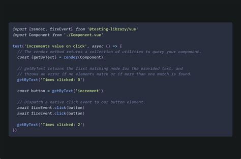 Madewithvuejs On Twitter Vue Testing Library Vtl Provides Easy To